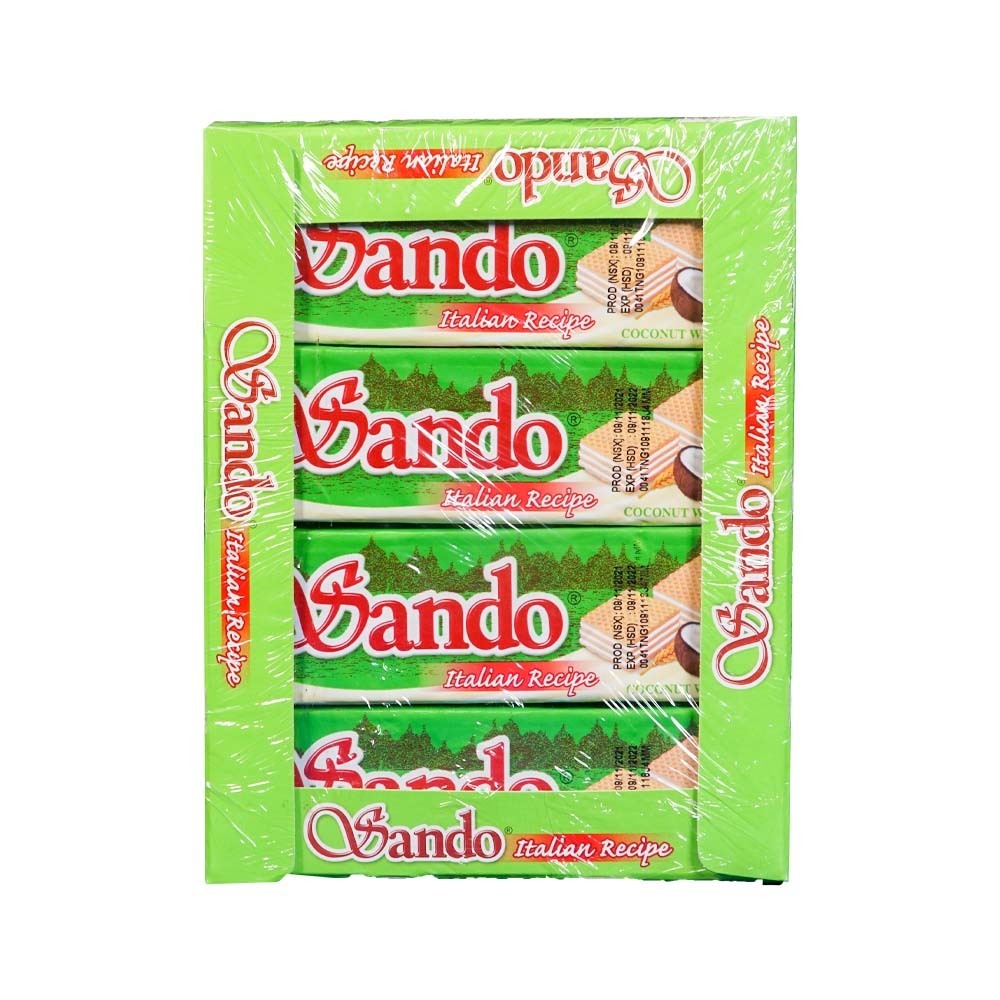 Sando Coconut Wafer 12PCS 384G | ဝေဖာ | ဘီစကစ် | နံနက်စာနှင့် အဆာပ ...
