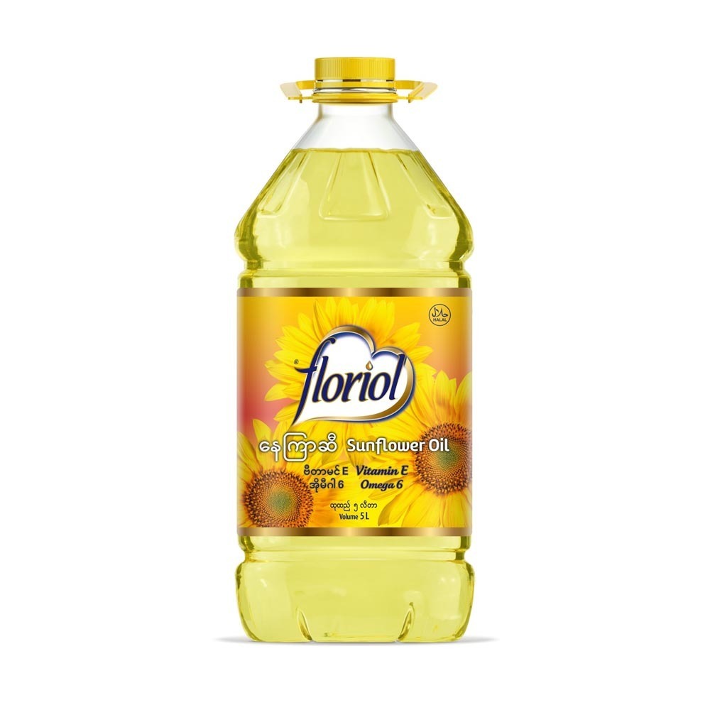 Floriol Sunflower Oil 5LTR | နေကြာဆီ | ဆီ | အခြေခံအစားအစာများ | စားသောက ...