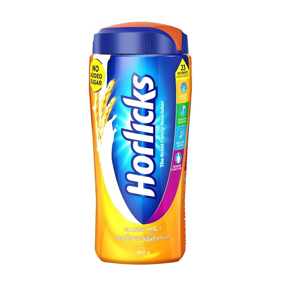 Horlicks Classic Malt 400G | မုယော | ကျန်းမာရေးအတွက် ဖျော်ရည်များ ...
