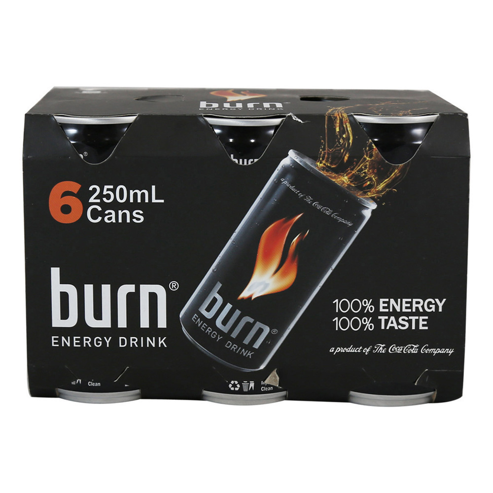 Burn Energy Drink 6 x 250ML | အားဖြည့်အချိုရည် | အသင့်သောက်ဖျော်ရည ...